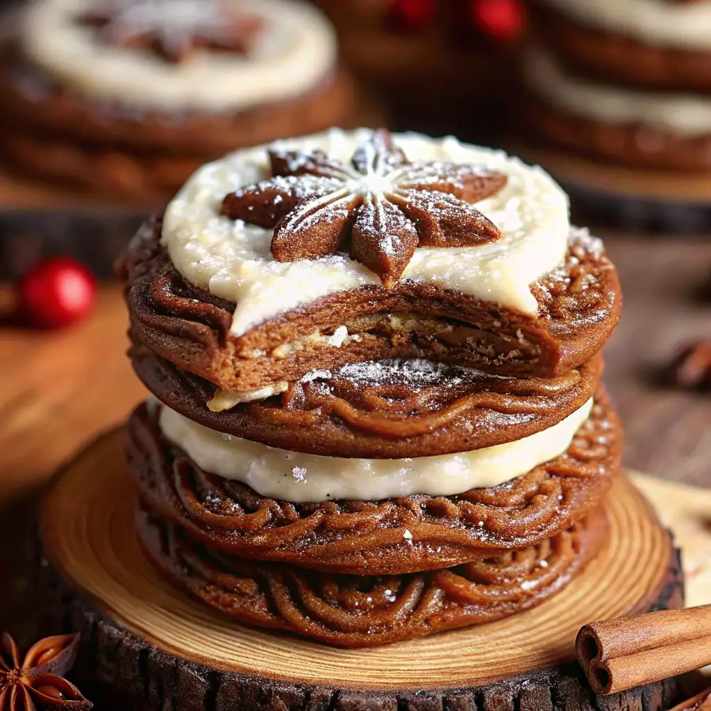 Gingerbread Cheesecake Cookies | Stuffed Holiday Cookie Recipe