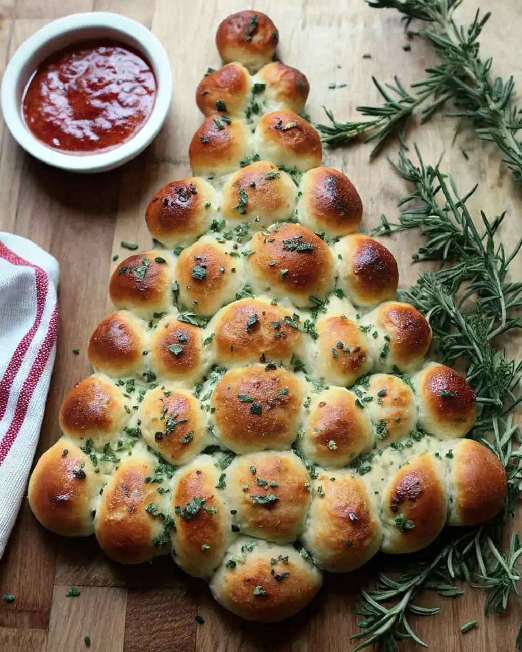 Cheesy Christmas Tree Bread | Easy Pull-Apart Appetizer Recipe