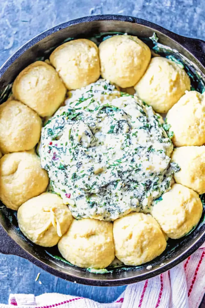 Keto Spinach Dip Pull-Apart Rolls (Low-Carb Dough Recipe)