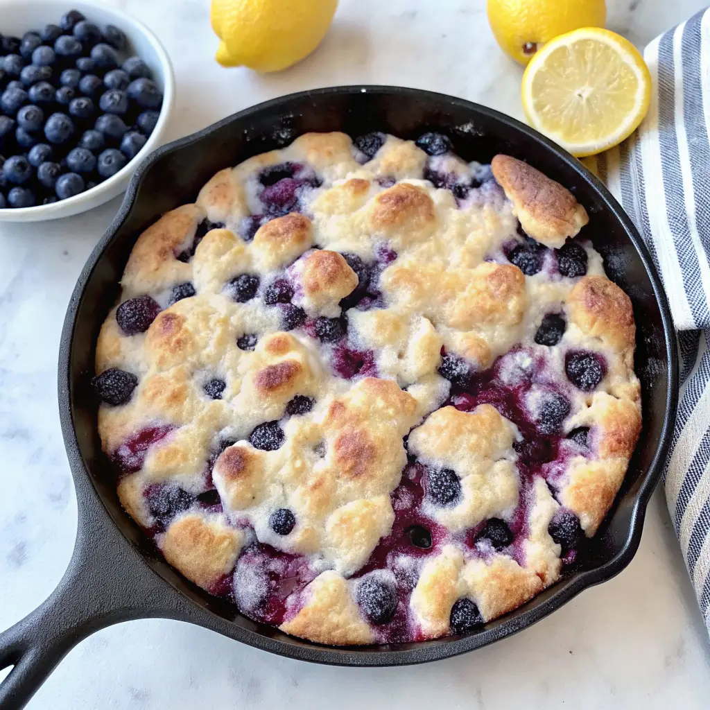 Sourdough Lemon Blueberry Focaccia (Easy Sweet Breakfast Bread)
