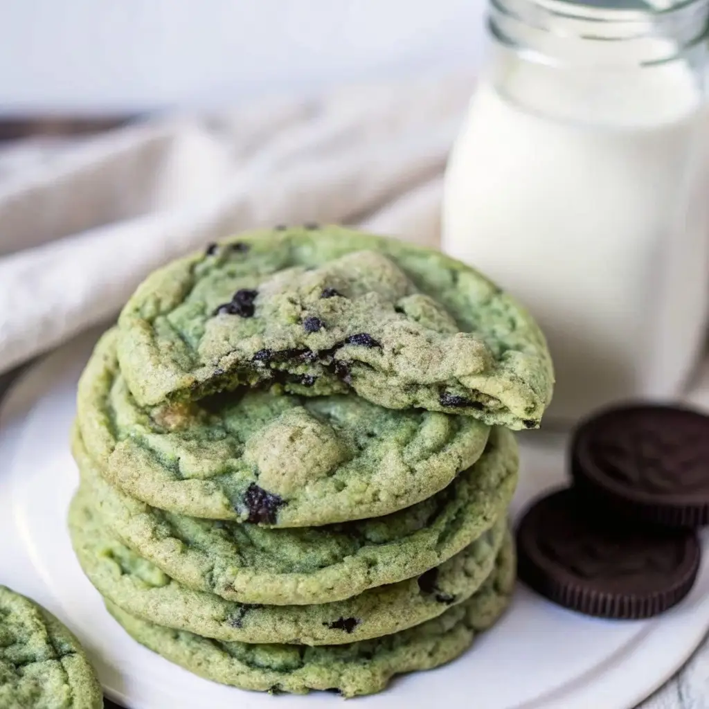 Oreo Shamrock Shake Cookies (Soft & Minty St. Patrick's Day Recipe)